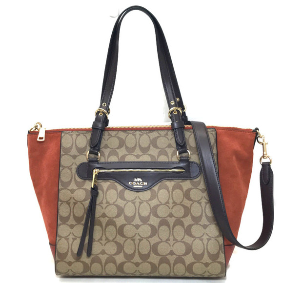 OTHERS | Bags | Coach Coach 2way Shoulder Signature Canvas Suede ...